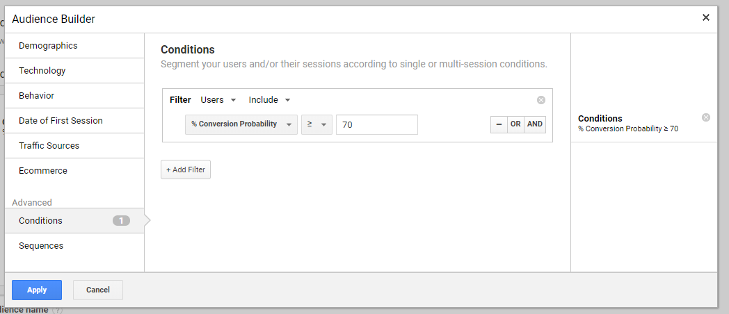 Using Google Analytics Conversion Probability Report - Cypress North